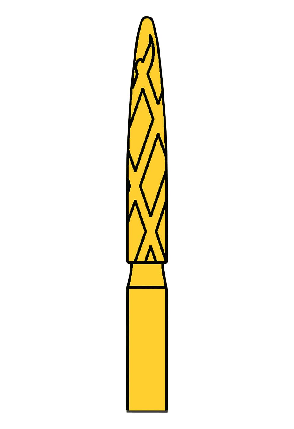 Cool Diamanten CD61 2 Stück rot fein, FG, 10 mm, Flamme, ISO 016 ...