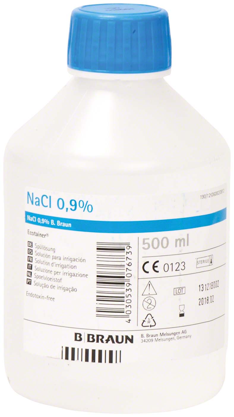NaCl 0,9% Spüllösung 500 ml Ecotainer | Wurzelkanalspülungen ...