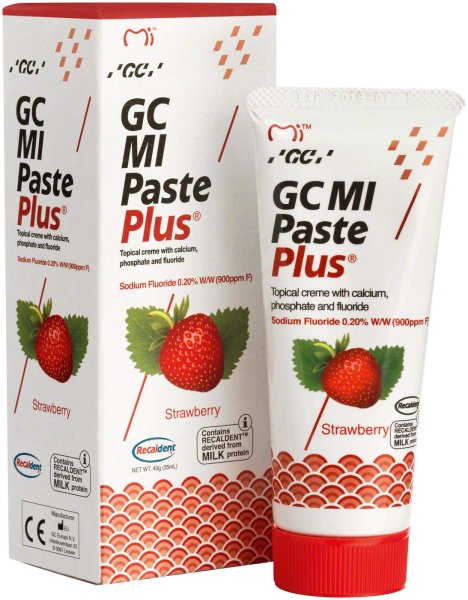 GC MI Paste Plus® 10 x 40 g Erdbeere | Fluoridierung | Prophylaxe ...