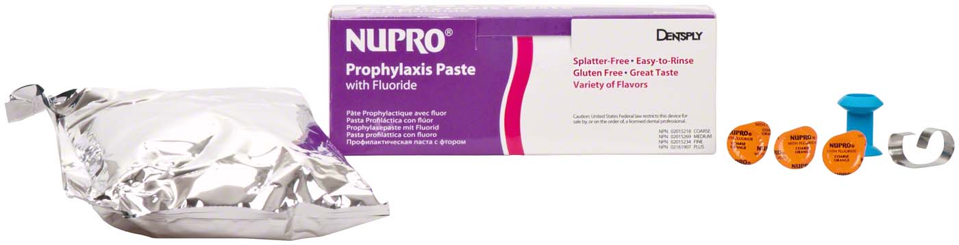 NUPRO® mit Fluoride 200 x 2 g grob, Orange | Polier- und Zahnreinigungspasten | Prophylaxe ...
