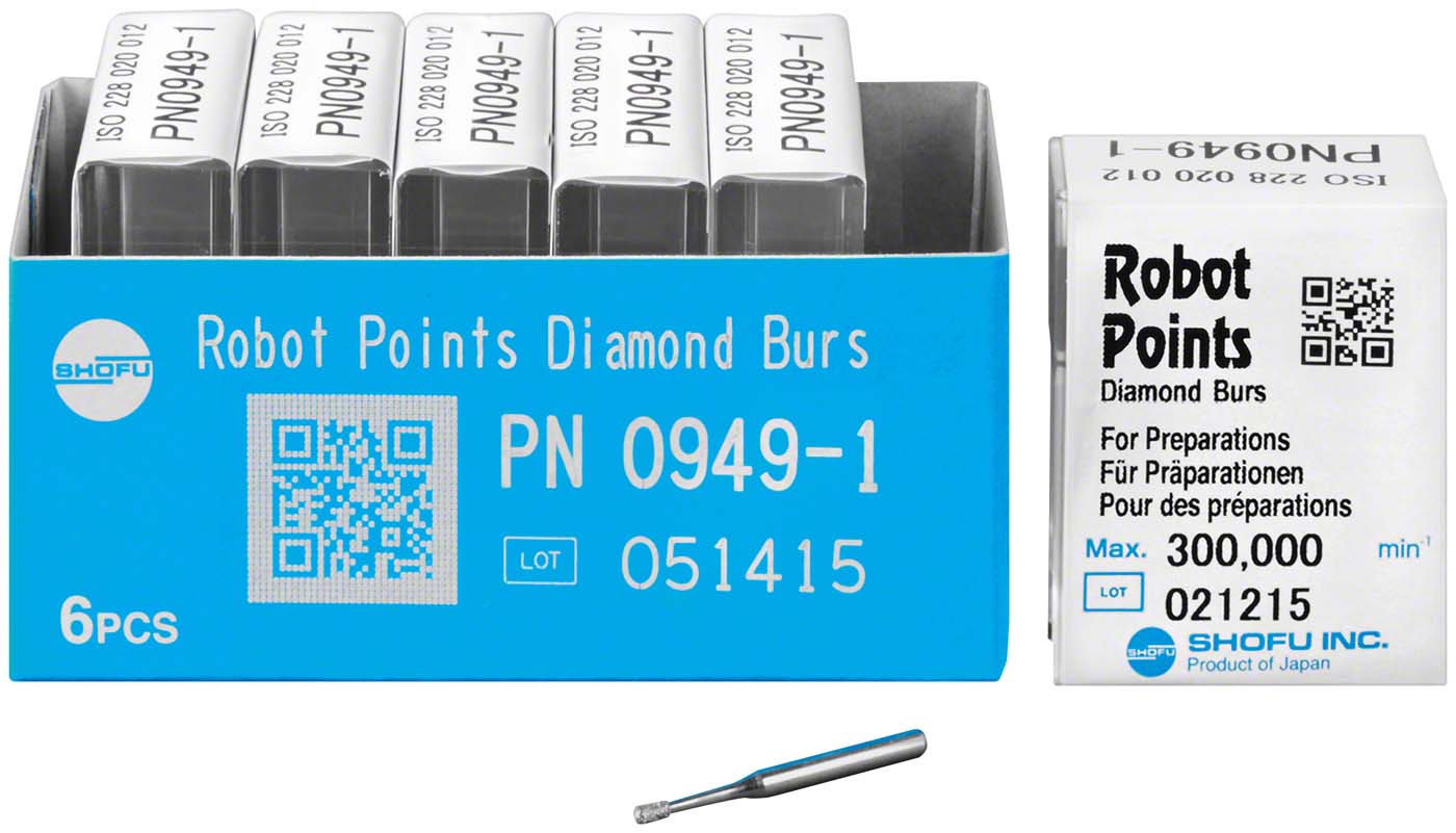 Robot Points FG 6 Stück FG, Figur Konus Spitze Nadelförmig, 10 mm, ISO ...