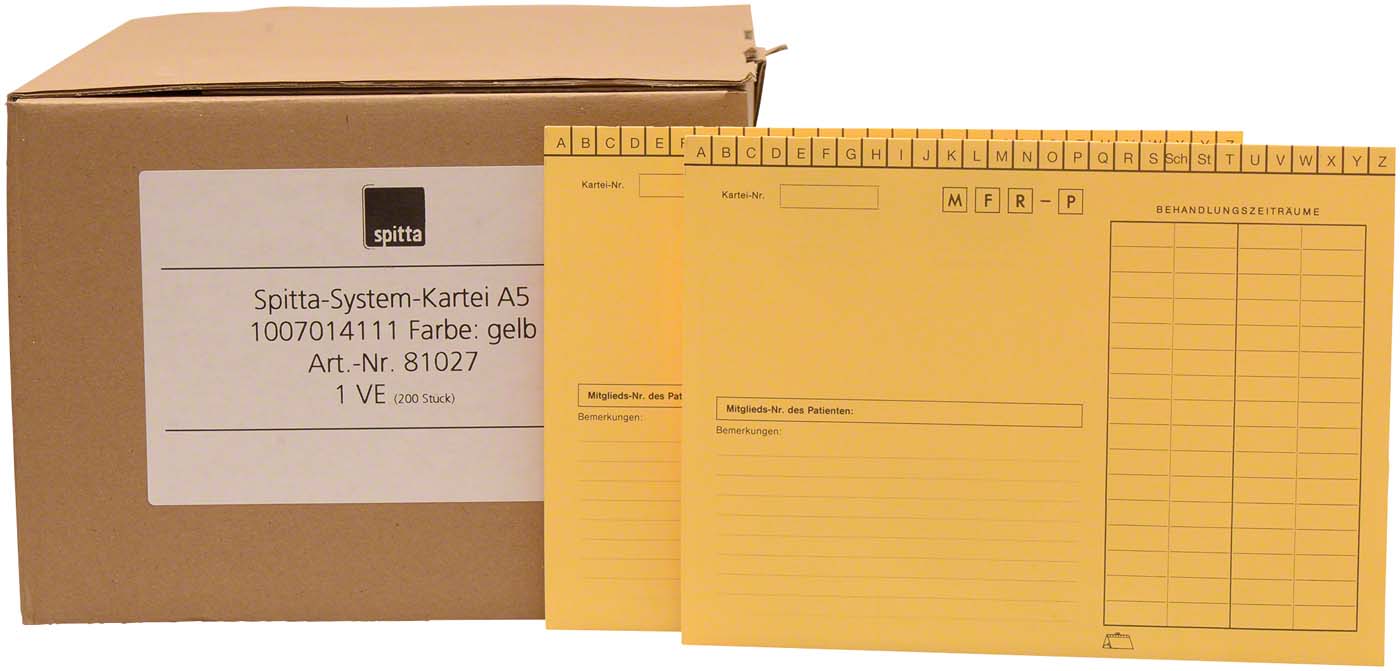 System Karteikarten für Adrema **Karton** 200 Stück gelb ...