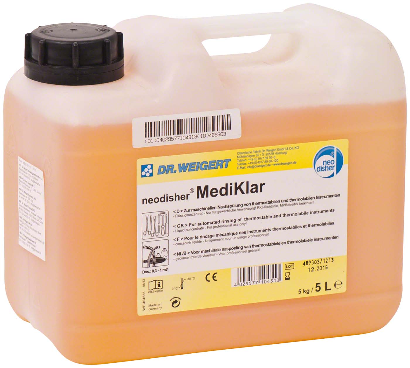 neodisher® MediKlar 5 Liter | Instrumenten-Reinigung und Desinfektion ...
