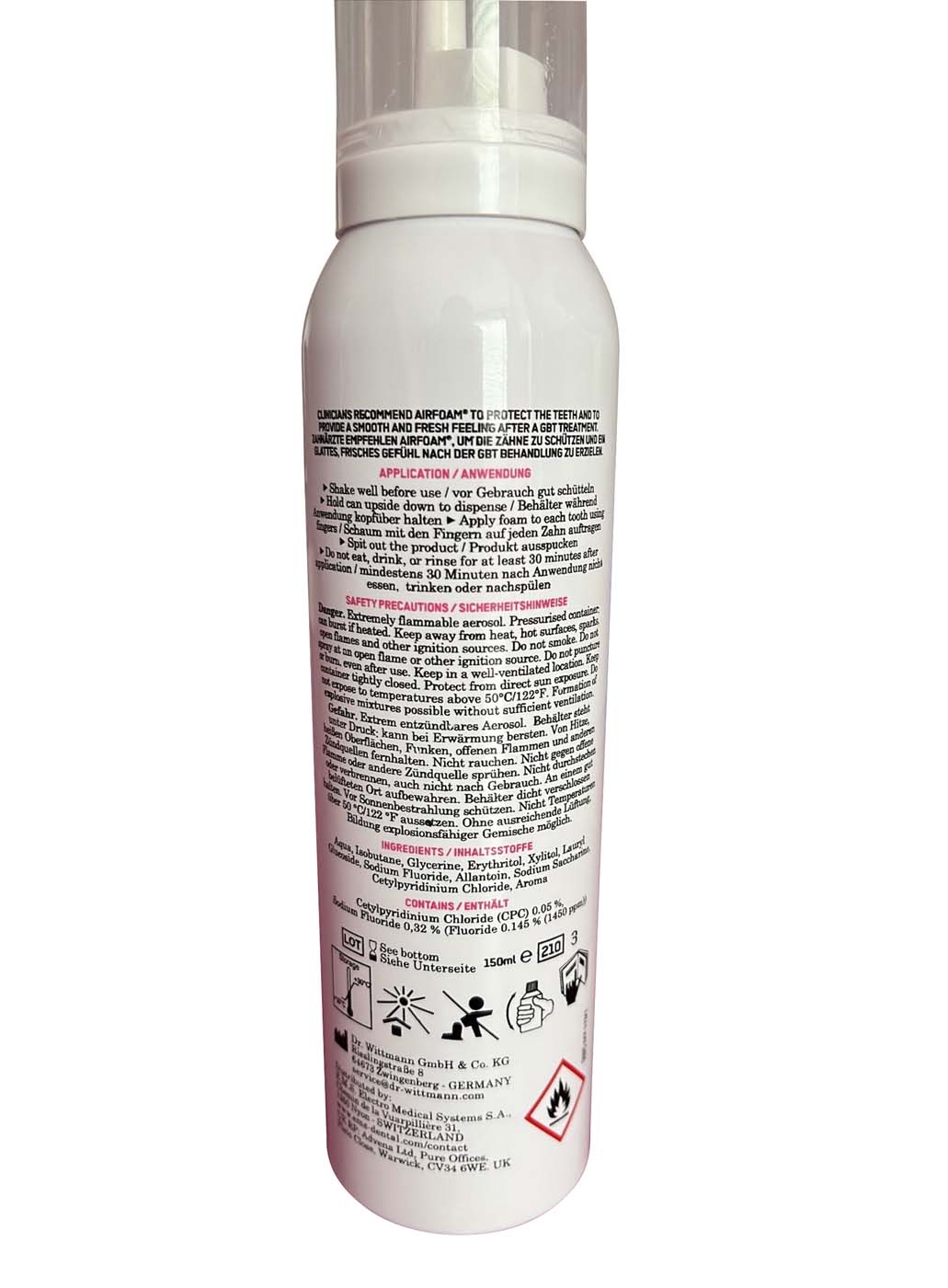 GBT AIRFOAM® **Sprühflasche** 150 ml Fluoridschaum | Fluoridierung | Prophylaxe | Praxis ...