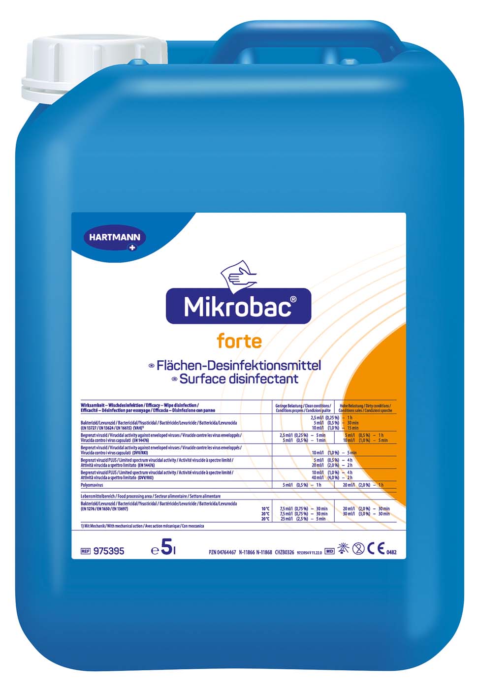 Mikrobac® forte 5 Liter | Desinfektion und Reinigung von Flächen ...
