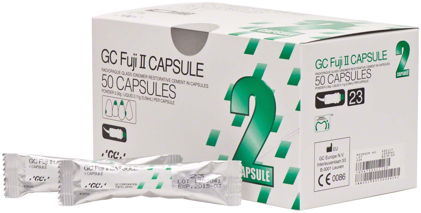 GC Fuji II 50 Kapseln dunkelgrau C4 | Glasionomere für Füllungen ...