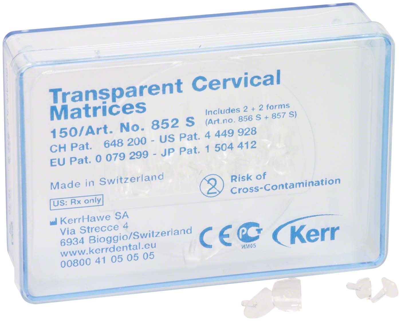 Zervikalmatrizen transparent 150 Matrizen Form 852 S | Matrizen ...