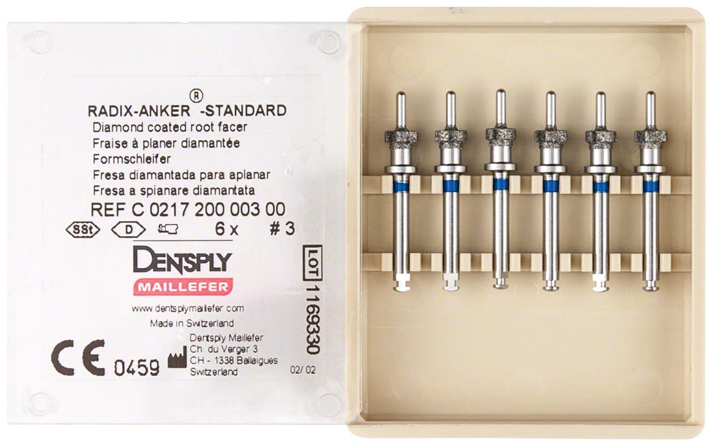 RADIX-ANKER-STANDARD 6 Stirnfräsen 3 | Parapulpäre Stifte, Wurzelstifte ...