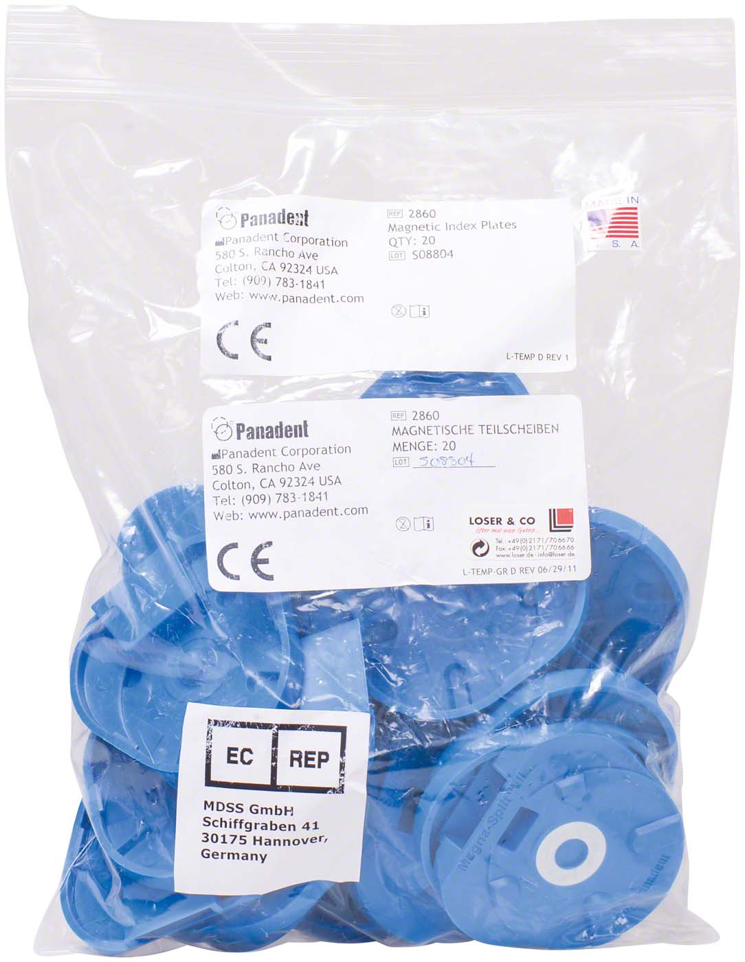 Magna-Split Indexplatten 100 Stück | Zubehör für Artikulatoren ...