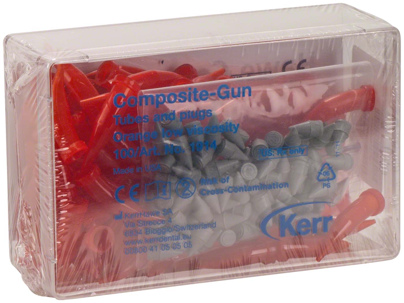 Hawe Composite-Gun Kapseln 100 Stück und Kolben orange low viscosity ...