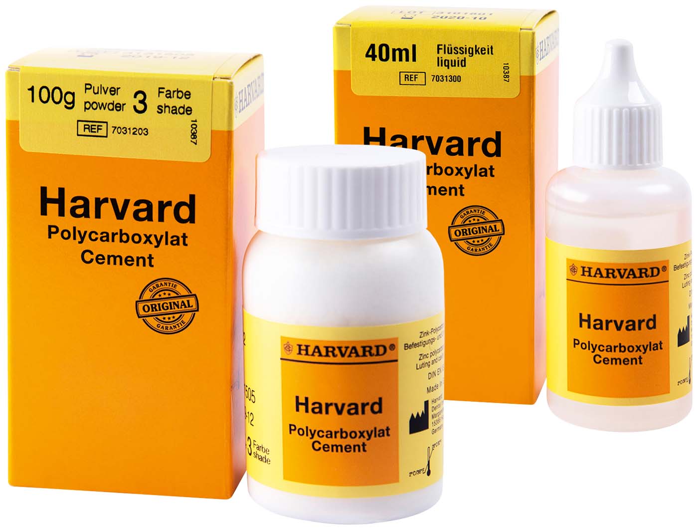 Harvard Polycarboxylat Cement Pulver **Klinikpackung** 100 g Pulver, 3 ...