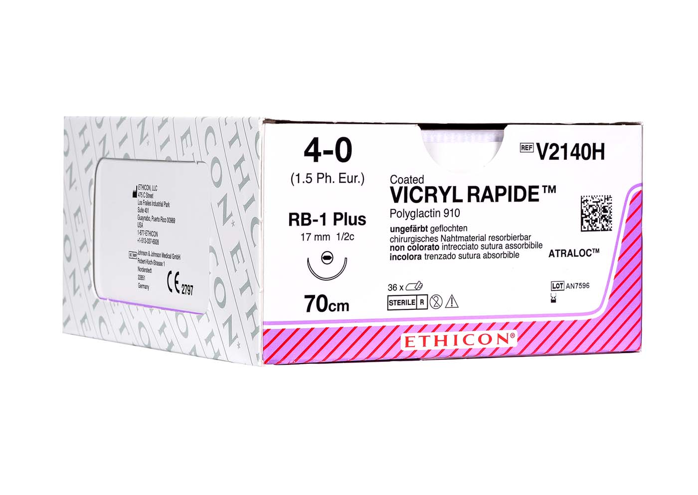 VICRYL™ RAPIDE 36 Stück ungefärbt, 70 cm, RB1 PLUS, USP 4-0, Stärke 1,5 | Nahtmaterial ...