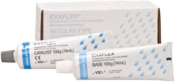 GC EXAFLEX® 100 g Basispaste, 100 g Katalysator, Regular | Additionsvernetzende Silikone ...