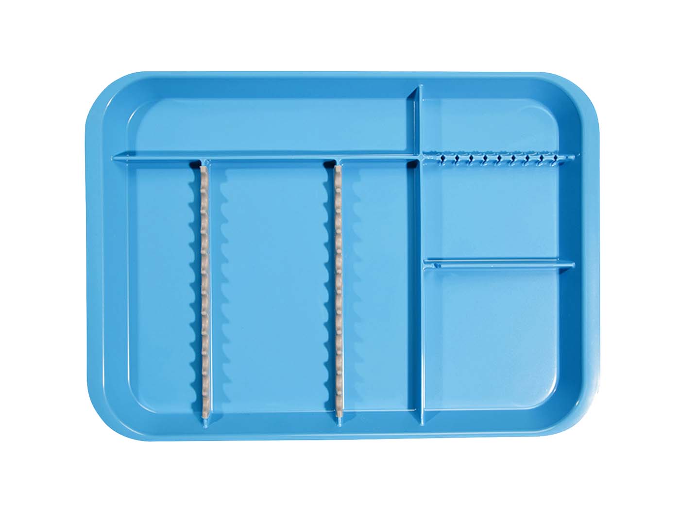 B-Lok Tray Tray 34 x 24,5 x 2,2 cm, mit Einteilung neonblau ...