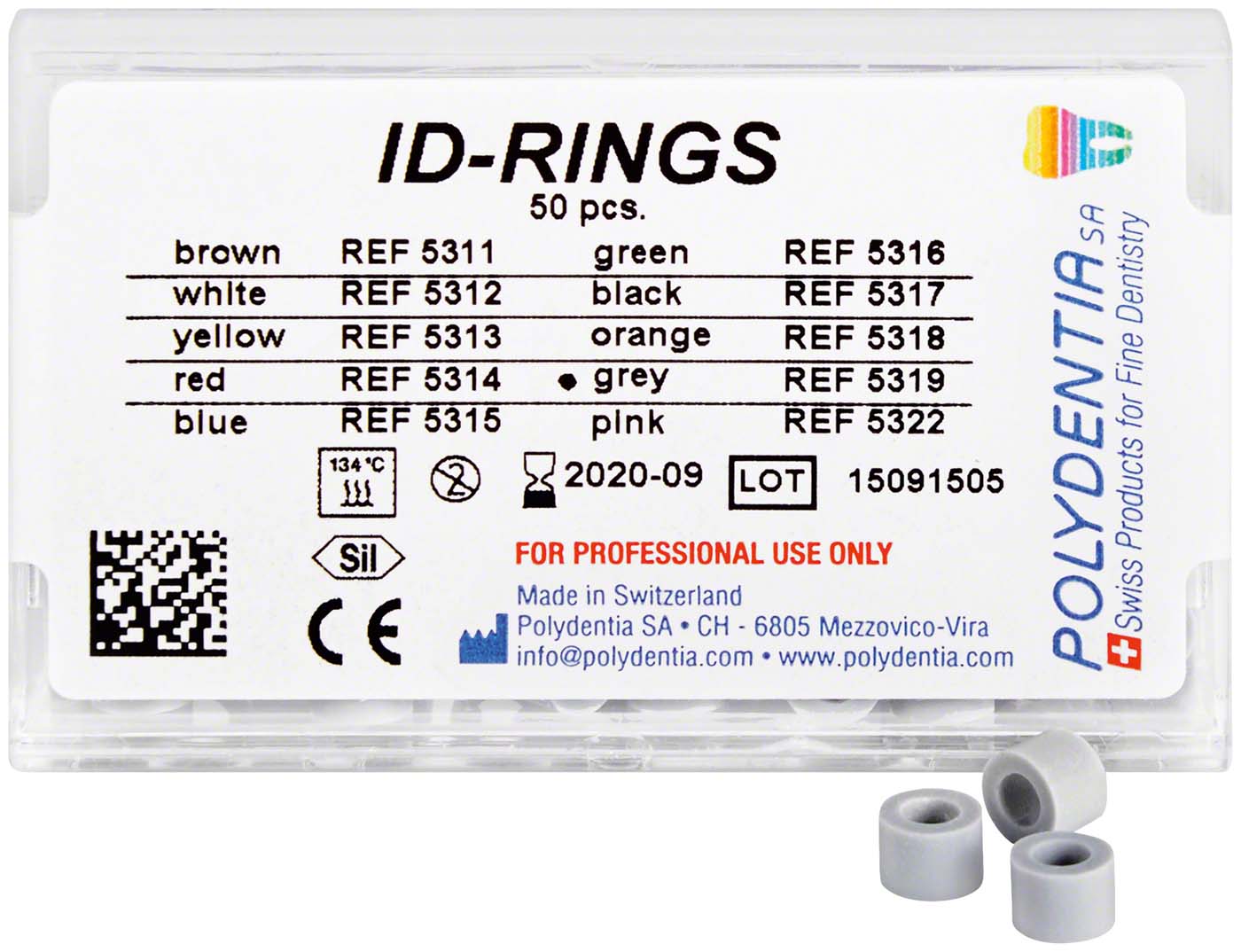 ID Ringe 50 Stück grau | Zubehör für Instrumente | Instrumente | Praxis ...