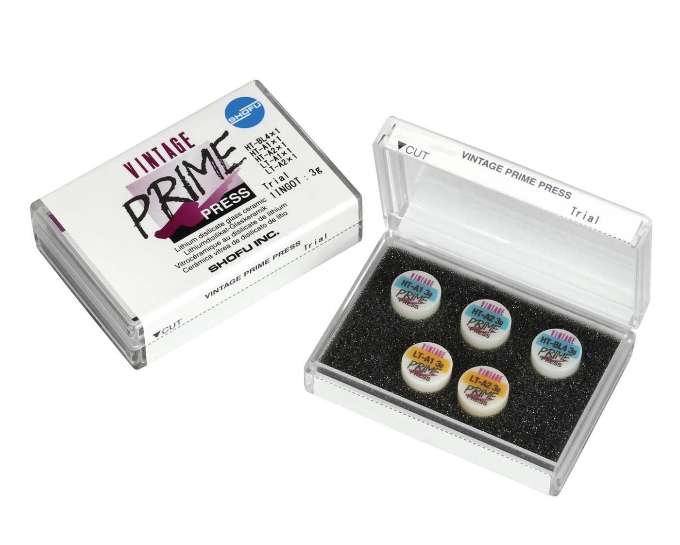 VINTAGE PRIME PRESS 5 x 3 g Rohling LT-C1 | Blöcke, Rohlinge | CAD/CAM ...