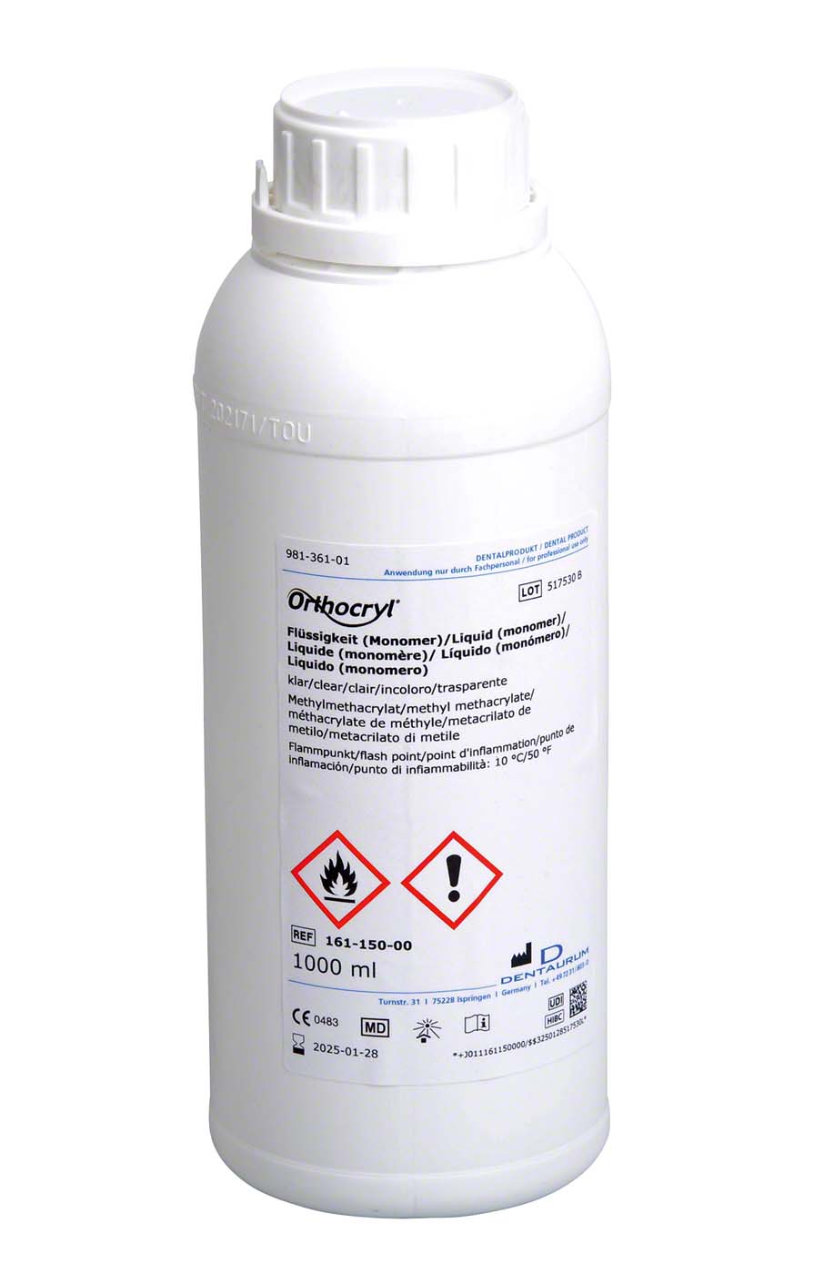 Orthocryl® Flüssigkeit 1 Liter Flüssigkeit klar | KFO Kunststoff ...
