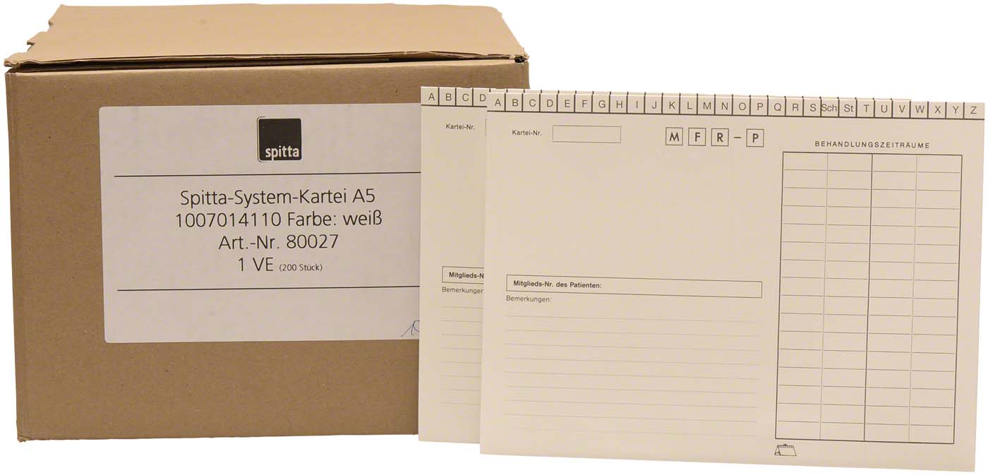 System Karteikarten für Adrema **Karton** 200 Stück weiß ...
