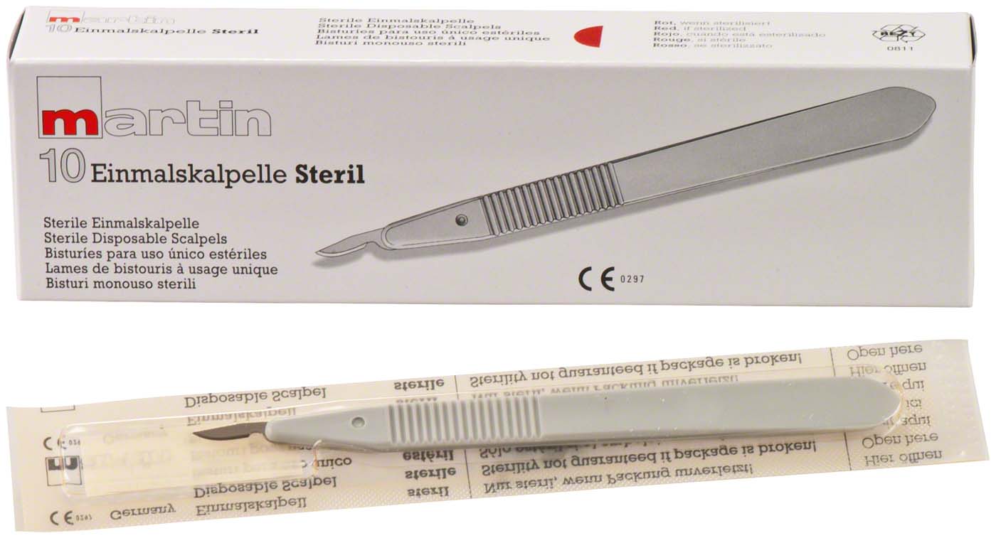 Einmal-Skalpelle 10 Stück Figur 15 c | Skalpellklingen, Skalpellgriffe ...