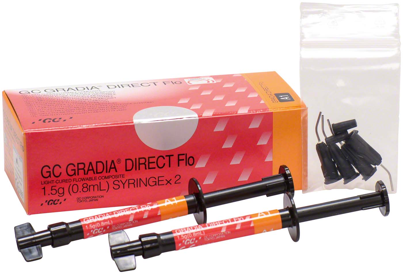 GC GRADIA® DIRECT Flo 2 x 1,5 g Spritze A1 | Composite- lichthärtend ...