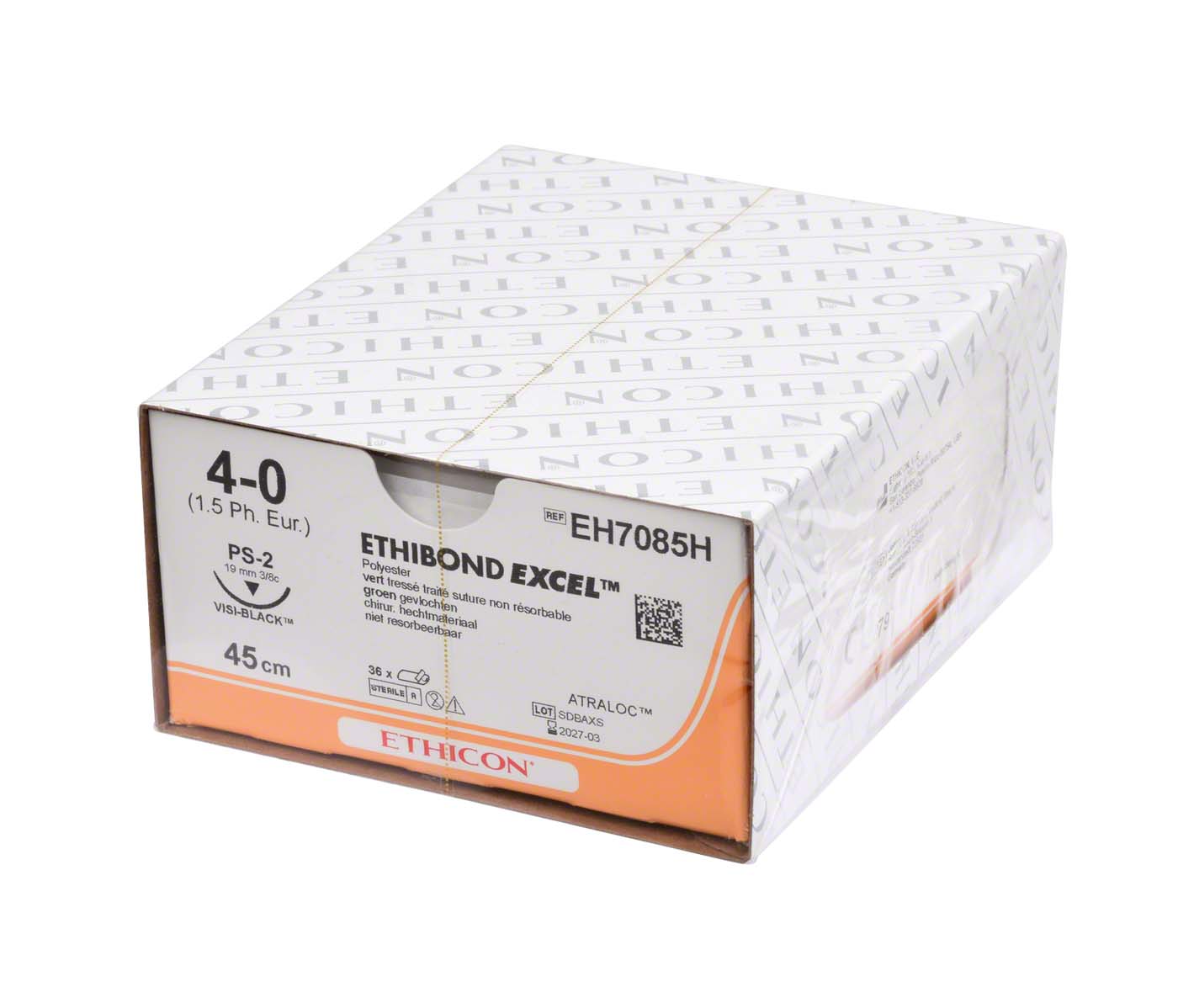 ETHIBOND EXCEL 36 Stück grün, 45 cm, PS2 VB, USP 4-0, Stärke 1,5 ...