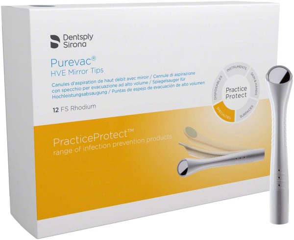 Purevac® HVE Spiegelsauger 12 Stück FS Rhodium | Mundspiegel ...