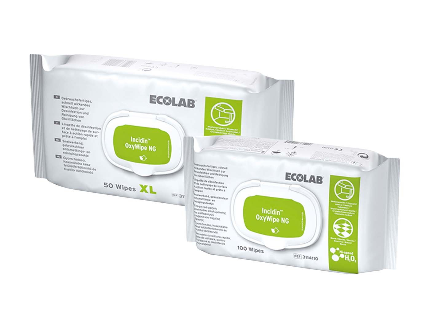Incidin™ OxyWipe NG 6 x 100 Stück 20 x 20 cm | Desinfektionstücher ...