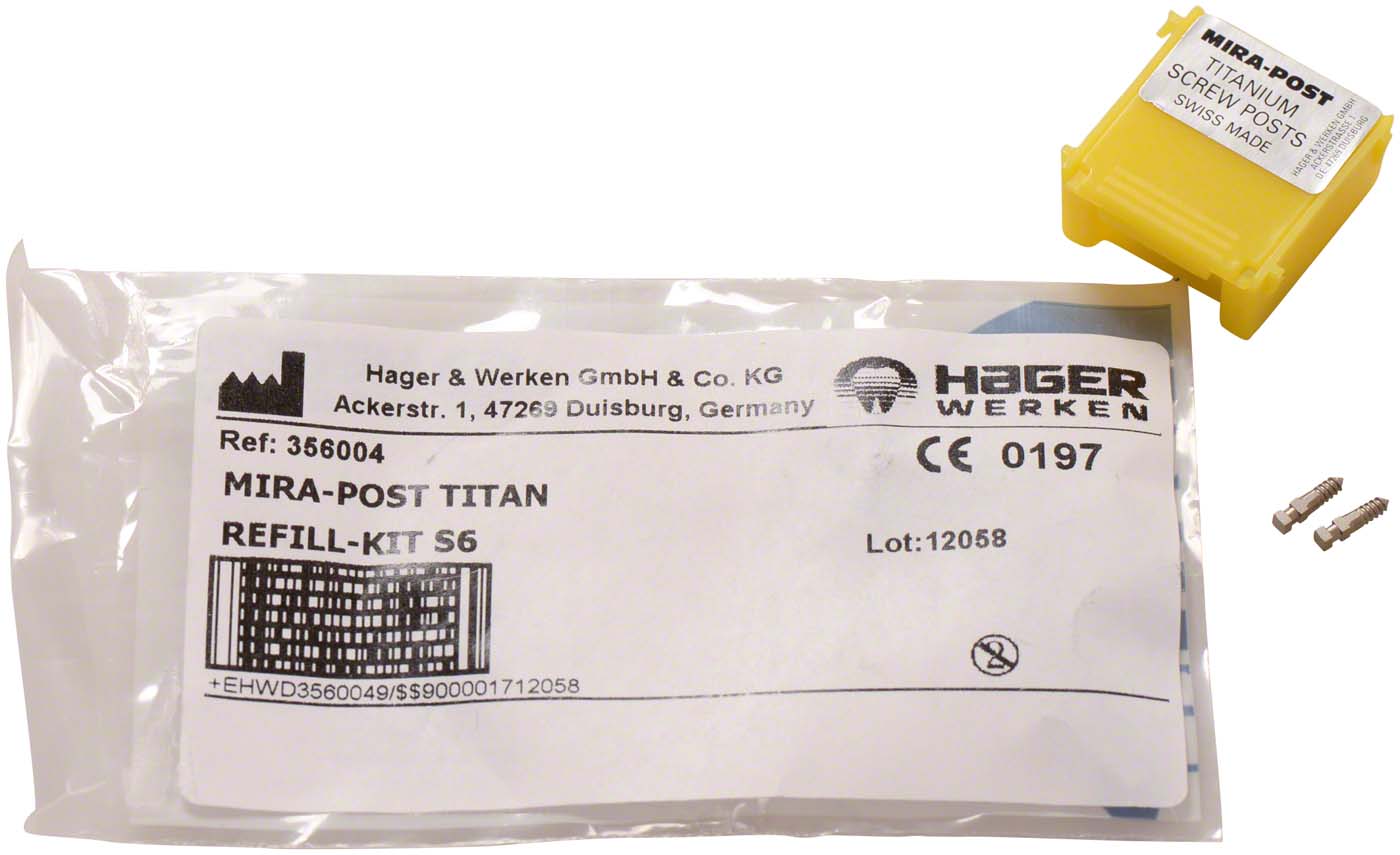 Mira-Post **Nachfüllpackung** 6 Stifte Titan Gr. 6, S | Parapulpäre ...