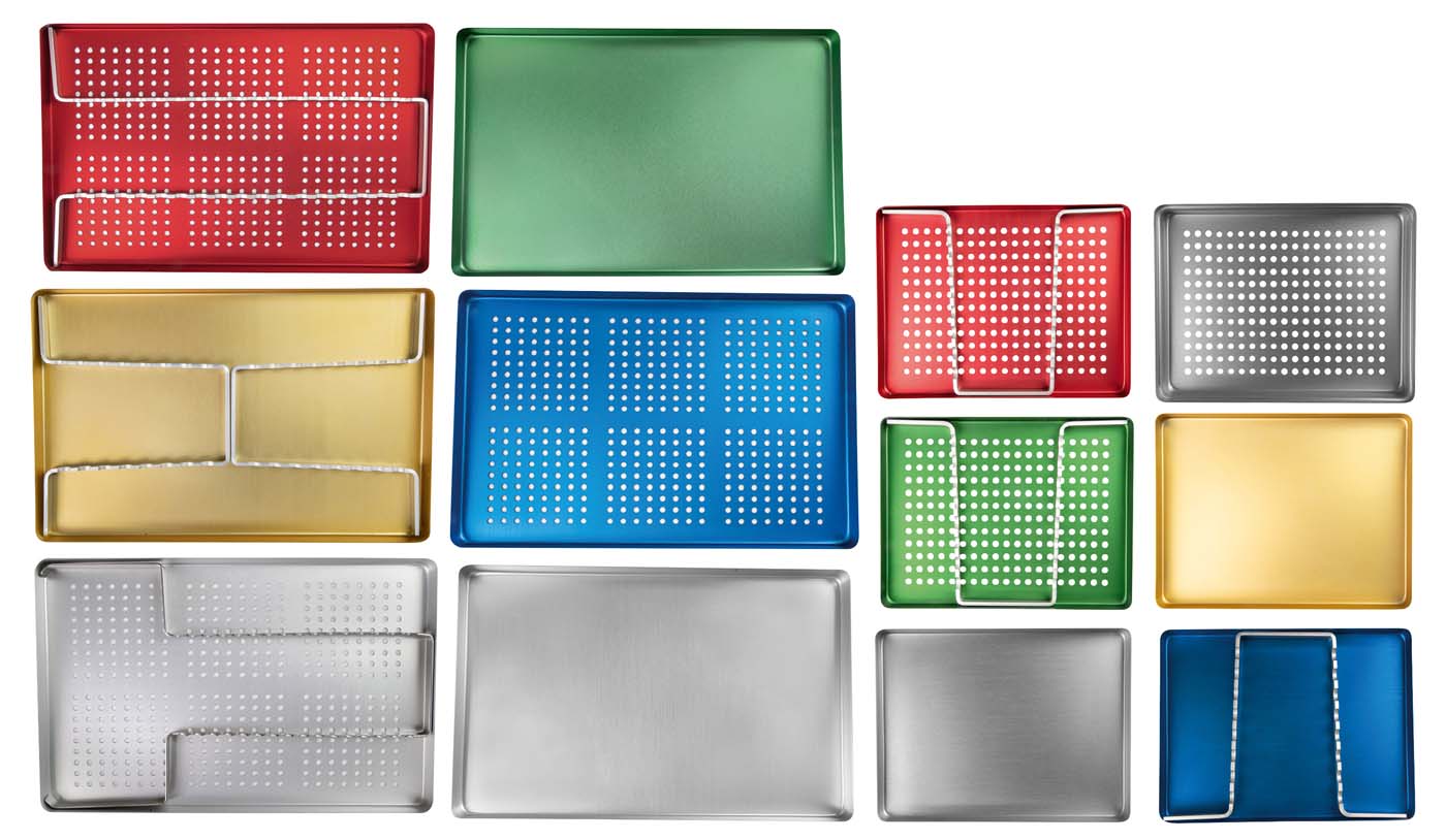 Norm-Tray Aluminium Normtrayeinsatz für 17 Instrumente | Instrumenten ...