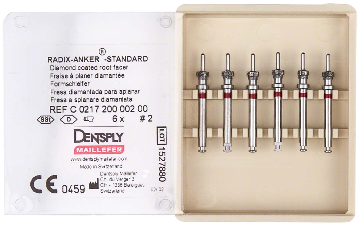 RADIX-ANKER-STANDARD 6 Stirnfräsen 2 | Parapulpäre Stifte, Wurzelstifte ...