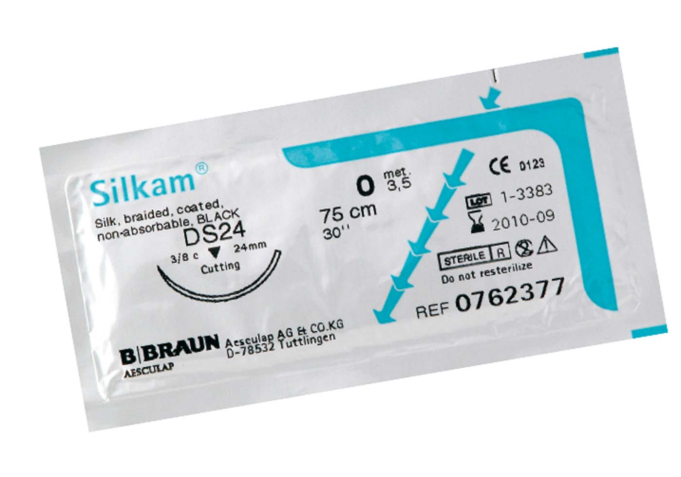 Silkam® 36 Stück schwarz, 45 cm, USP 6/0, DS12 | Nahtmaterial ...