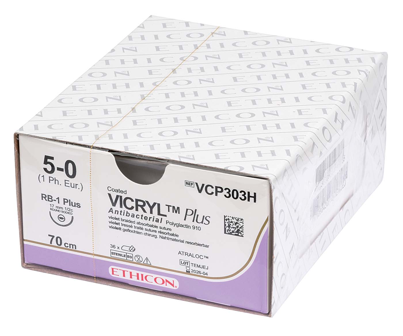 VICRYL™ Plus 36 Stück violett, 70 cm, RB1 PLUS, USP 5-0, Stärke 1 | Nahtmaterial | Instrumente ...