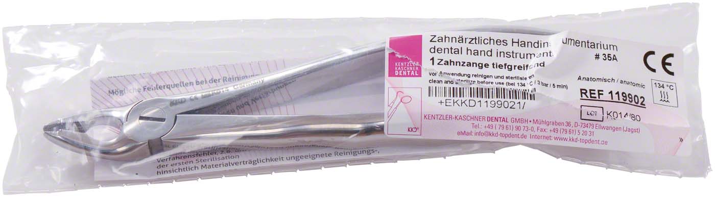KKD® Zahnzangen für UK-Prämolaren, tiefgreifend, Anatomischer Griff ...