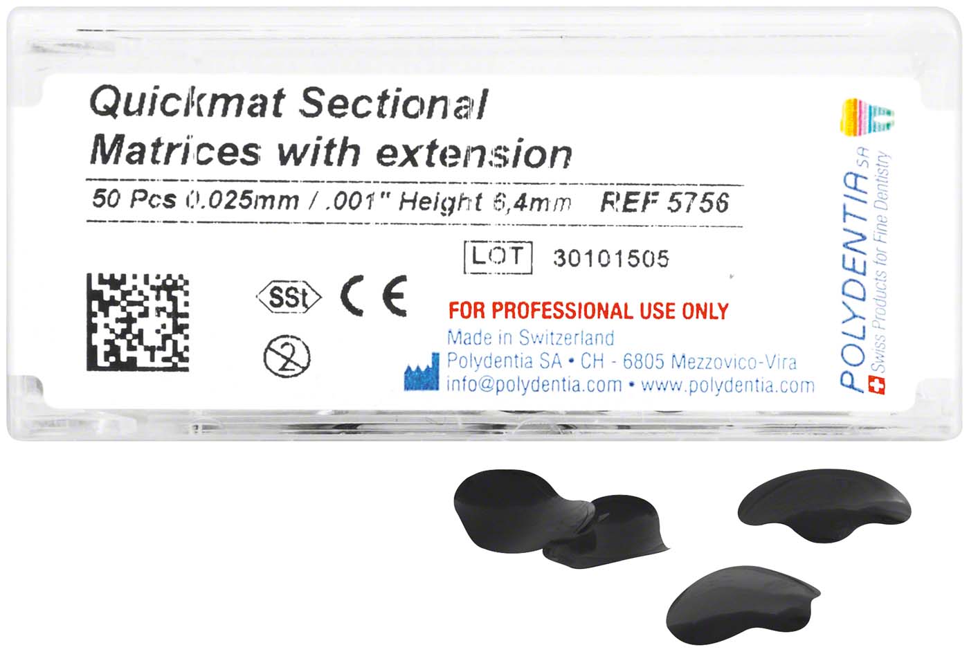 Quickmat DELUXE **Nachfüllpackung** 50 Teilmatrizen Stärke 0,025 mm, bombiert, mit Ausdehnung ...