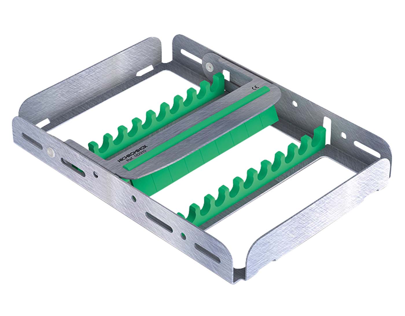 EASY-CLIP Tray mit Silikoneinsatz grün, für 20 Instrumente ...