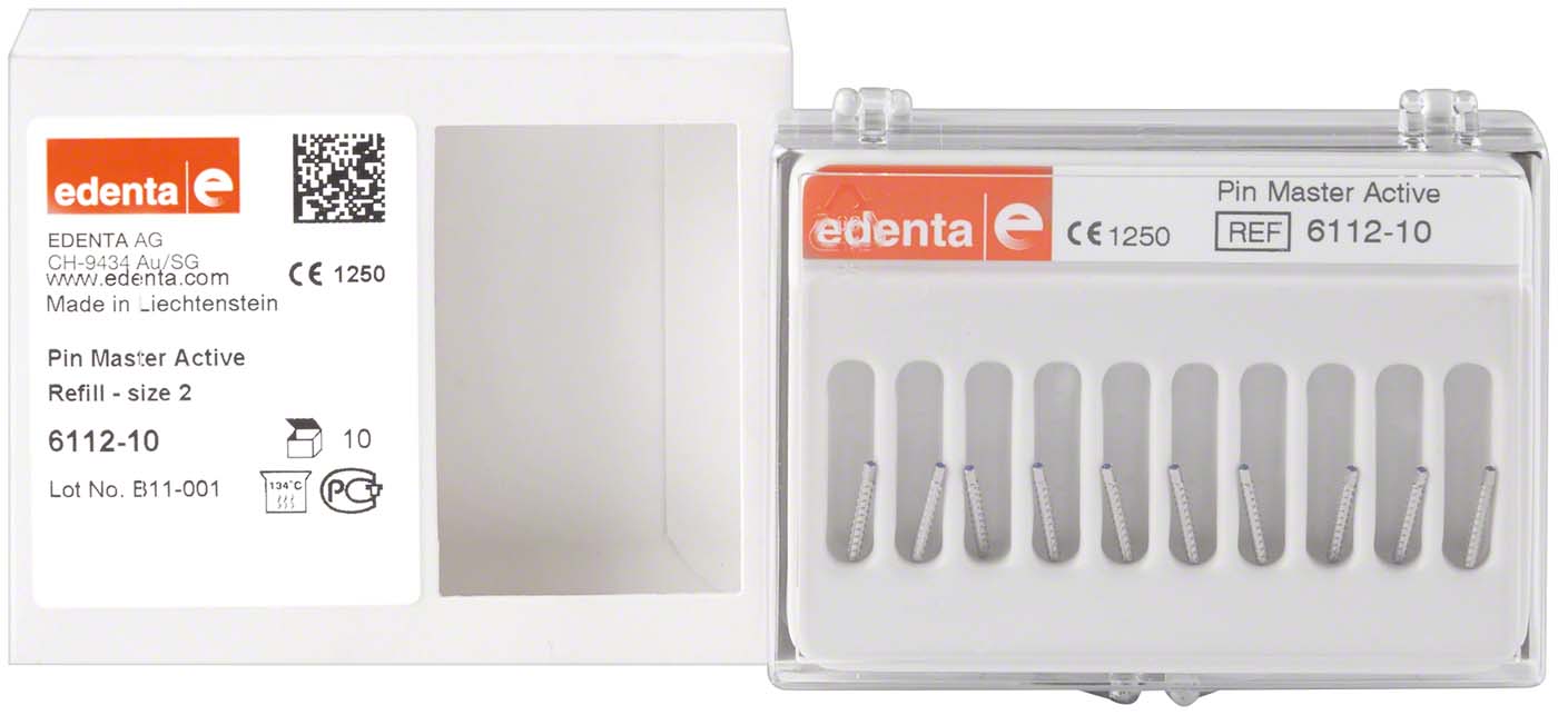 PIN Master, Aktiv 10 Stück blau Ø 1,5 mm, L 10,85 mm | Parapulpäre ...