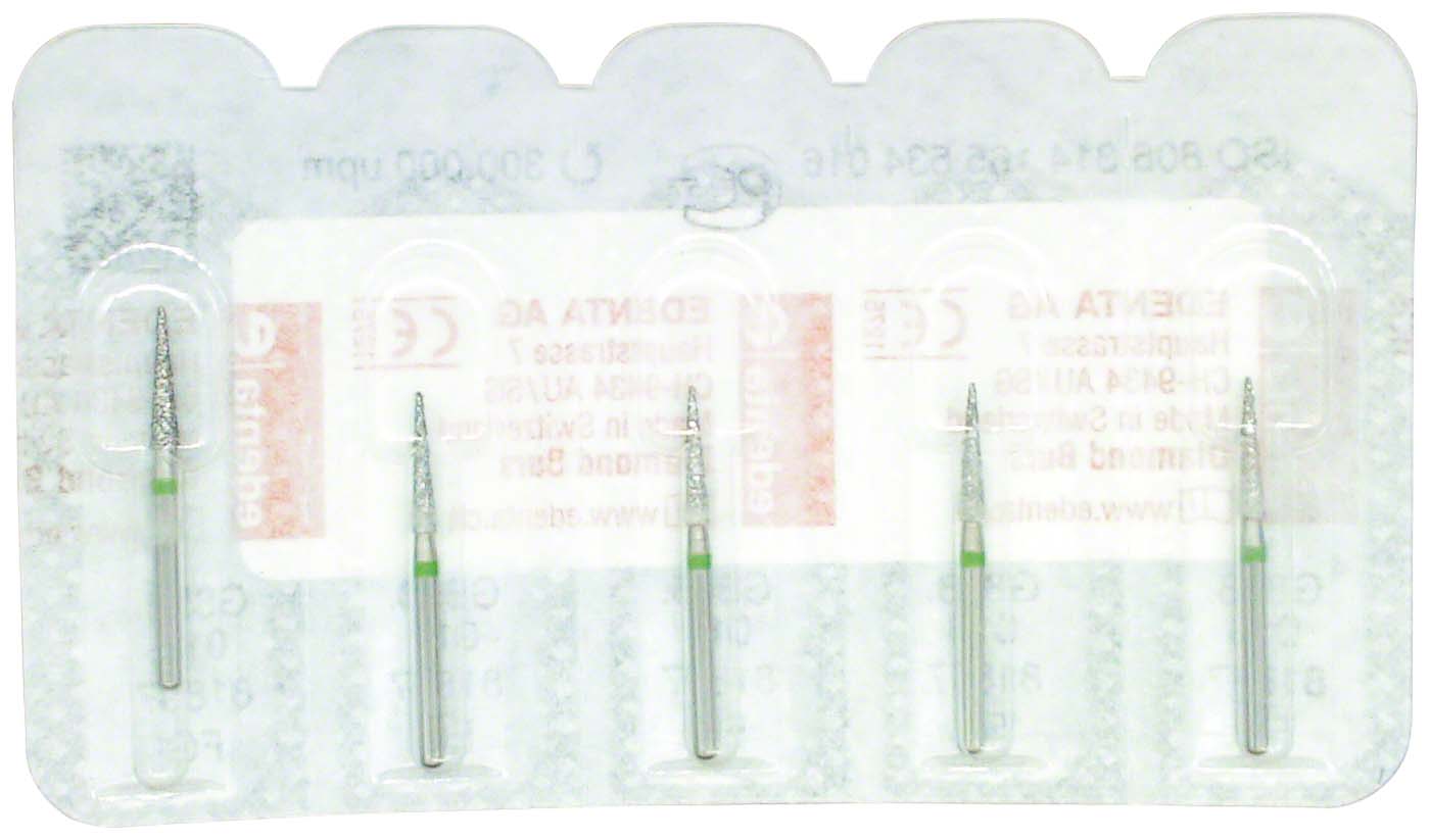 Omni Diamanten 858 5 Stück grün grob, FG, Figur 165 Konus Spitze, 8 mm ...