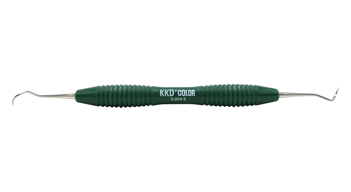 KKD® COLOR Scaler grün, für Seitenzähne, mit ergonomischem Silicongriff ...