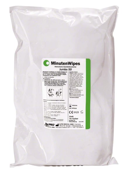 MinutenWipes Jumbo 50 **Karton** 12 x 70 Stück | Desinfektionstücher ...