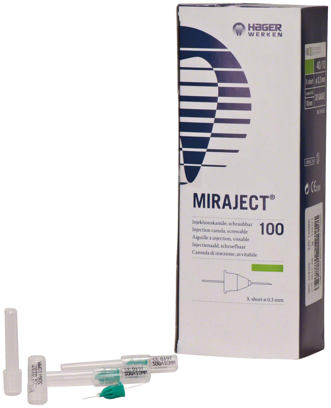 MIRAJECT® Injektionskanülen 100 Stück gelb, Ø 0,3 mm, G30 40/10 x-kurz ...