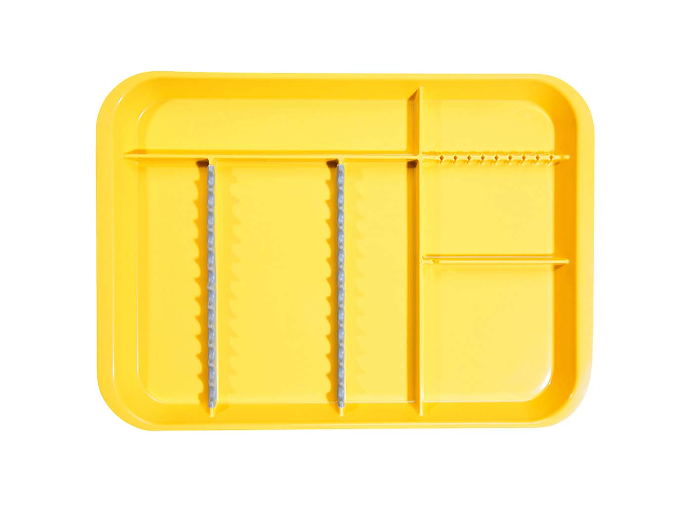 B-Lok Tray Tray 34 x 24,5 x 2,2 cm, mit Einteilung neongelb ...