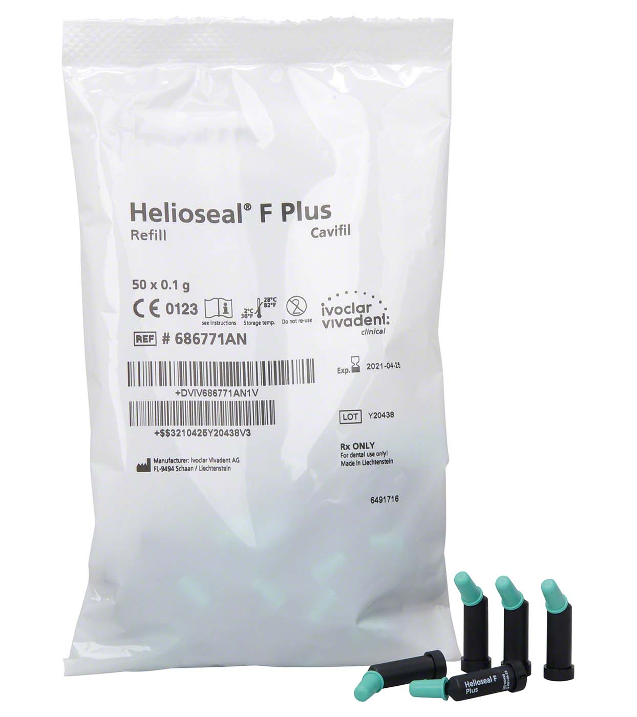 Helioseal® F Plus 50 x 0,1 g Capule | Fissurenversiegelung | Prophylaxe ...