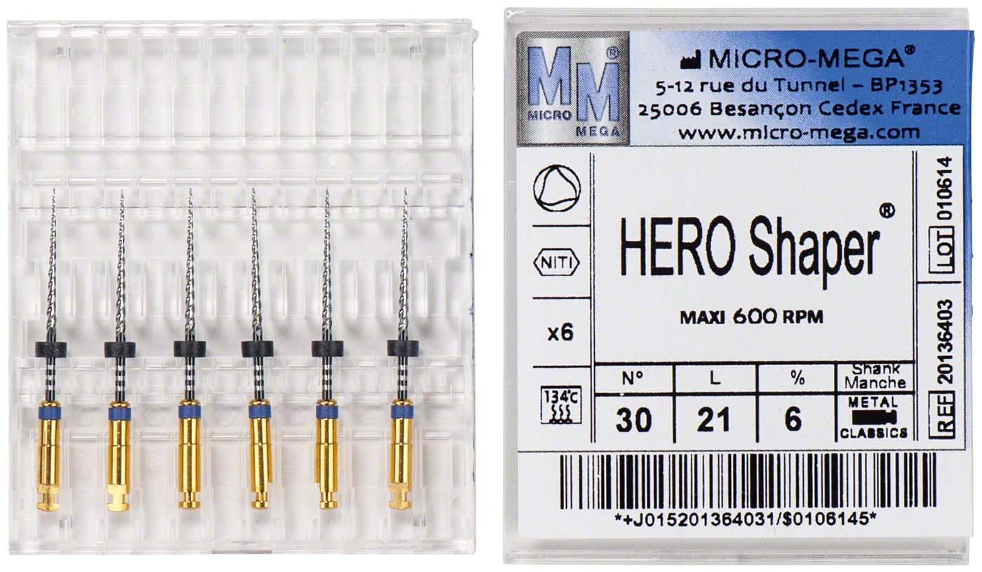 HERO Shaper® Classic 6 Stück 21 mm, 6 %, ISO 030 | Instrumente für die ...